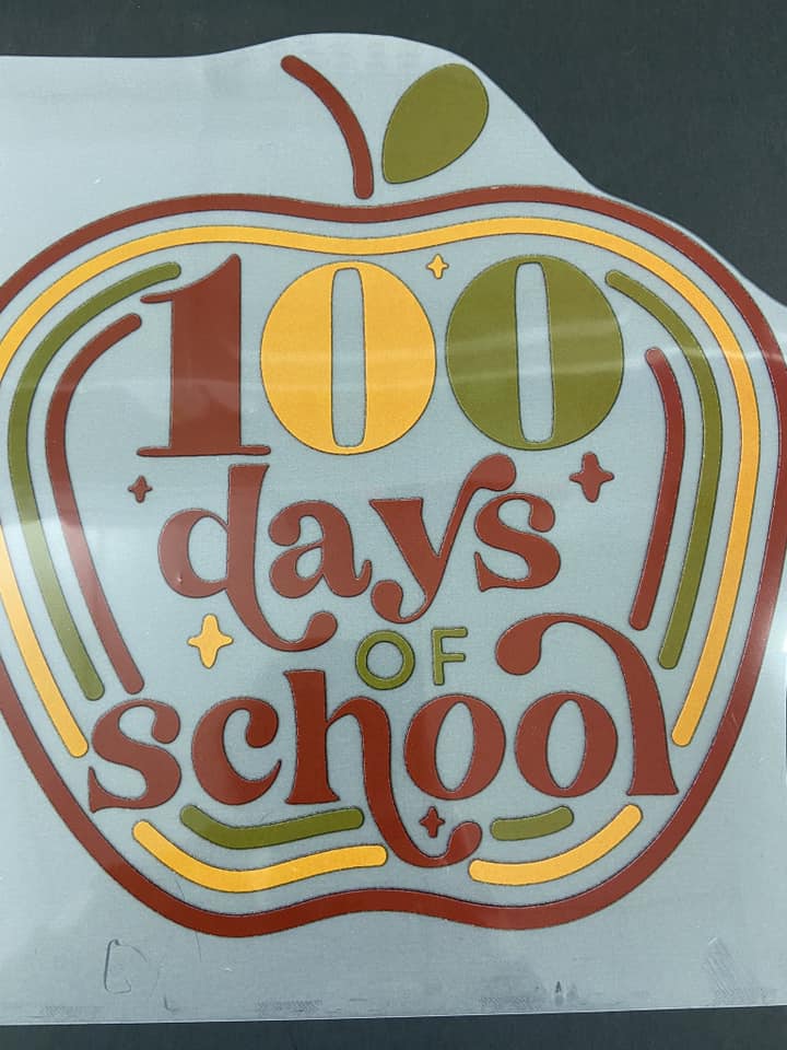 100 Days Apple - DTF Transfer – The Craft Hut SCS