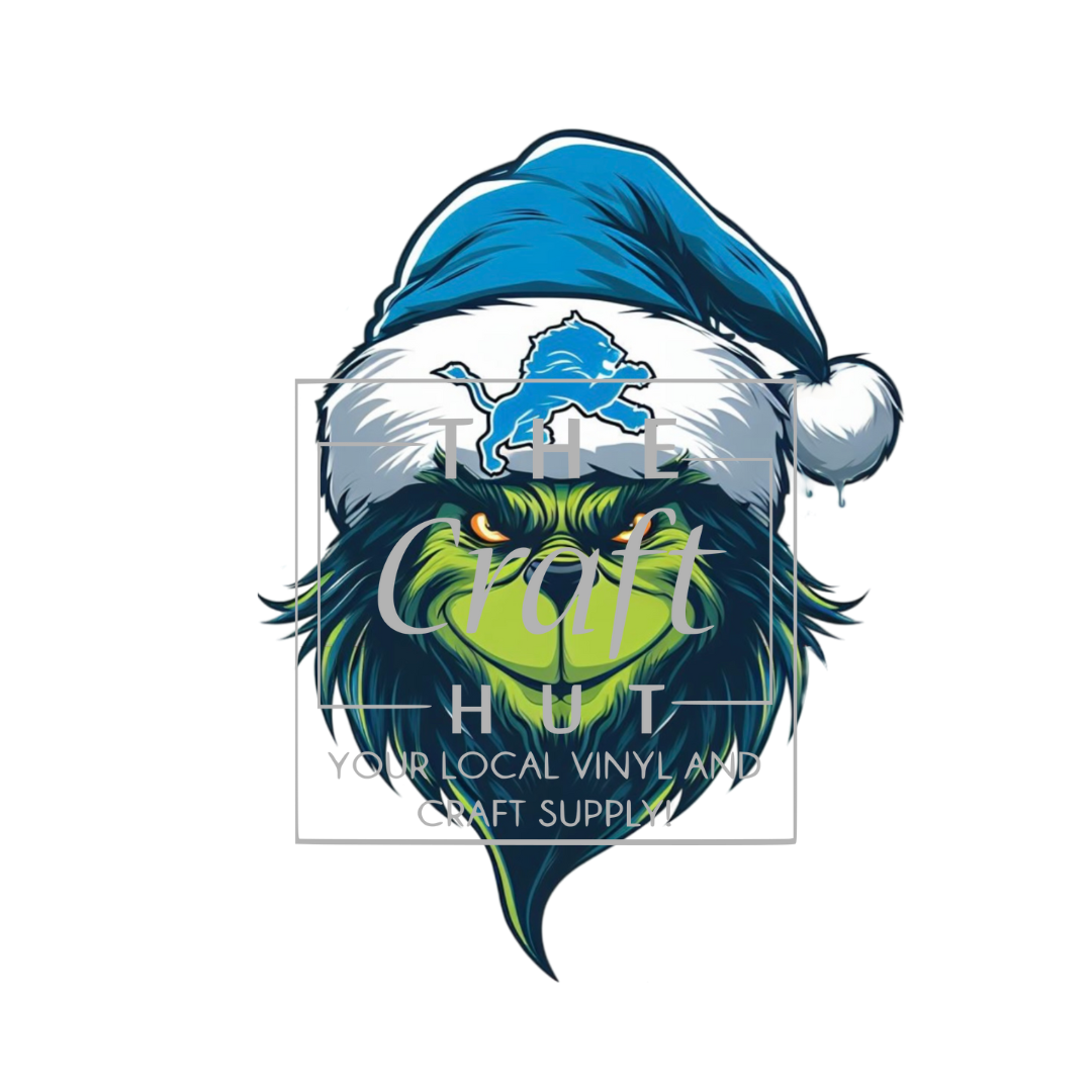 Christmas DTF Transfer - Green Guy w/ Lions Santa Hat – The Craft Hut SCS