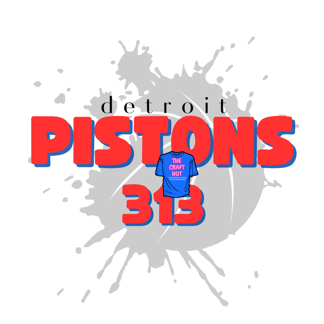 Detroit Pistons DTF Transfer - 313 Splash – The Craft Hut SCS