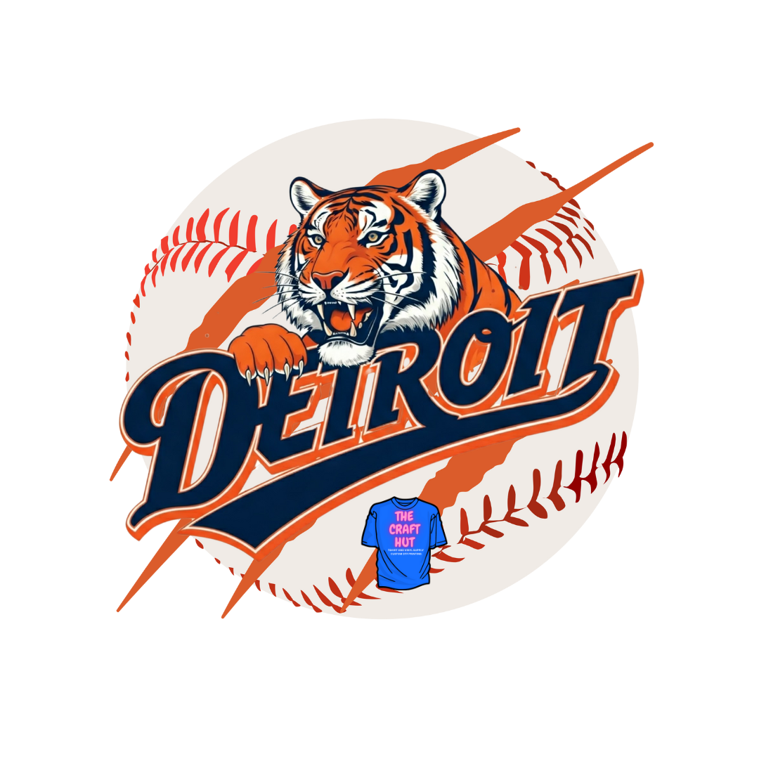 Tigers DTF Transfer - Detroit Baseball – The Craft Hut SCS