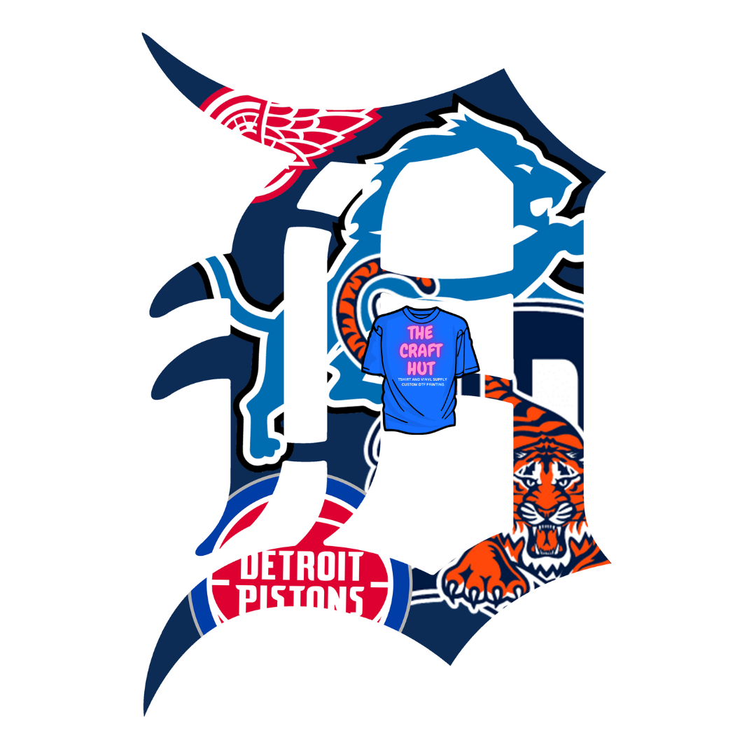 Detroit DTF Transfer - Tigers, Red Wings, Lions, Pistons - Sports Team ...