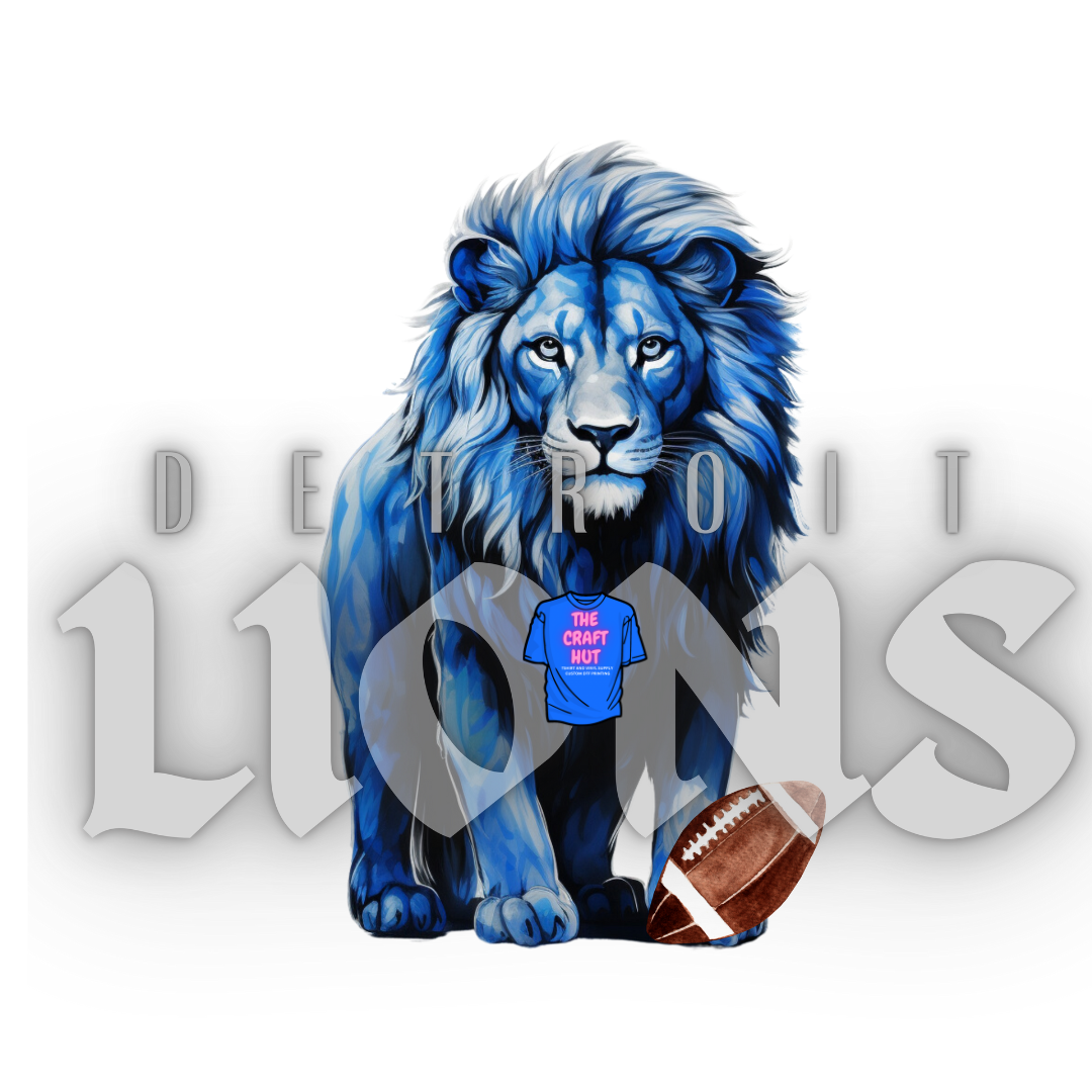 Lions DTF Transfer - Blue Lion – The Craft Hut SCS